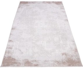 Koberec BUTIK 380 krémový / hnědý