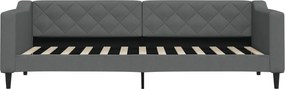 Válenda s přistýlkou a zásuvkami tmavě šedá 80 x 200 cm textil 3197458