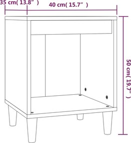 vidaXL Noční stolky 2 ks 40x35x50 cm [821859] Barva: kouřový dub