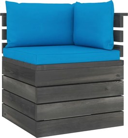 vidaXL 6dílná zahradní sedací souprava z palet + podušky borové dřevo [3061931] Barva: Hnědá