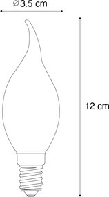 Sada 5 stmívatelných LED žárovek E14 BXS35 kouřová 4W 300 lm 2200K