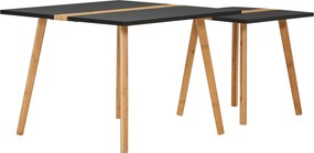 XXXLutz SADA ODKLÁDACÍCH STOLKŮ, přírodní barvy, černá, dřevo, 60/40/60/40/45/40 cm MID.YOU - Online Only konferenční stolky - 007968026901