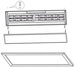 Eglo 99473 - LED Stropní svítidlo PIGLIONASSO LED/32W/230V 345x1245 mm