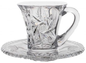 Broušený čajový set, Royal Crystal, WELLINGTON, 75 ml