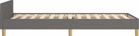 Rám postele bez matrace tmavě šedý 90 x 200 cm textil 3125026