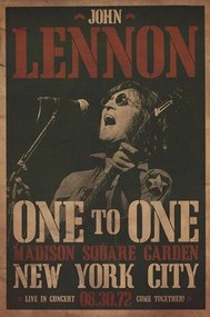 Plechová cedule John Lennon Velikost: A4 (30 x 20 cm)