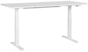 Elektricky nastavitelný psací stůl 180 x 80 cm bílý DESTINES Beliani