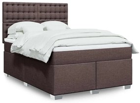 Box spring postel s matrací tmavě hnědá 140x190 cm textil 3290500