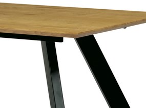 AUTRONIC Stůl jídelní 160x90x75 cm, deska MDF, 3D dekor divoký dub