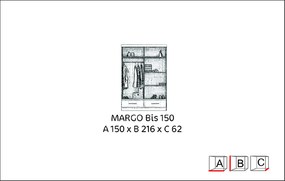 Arkos meble Skříň Margo 150 BIS Barva: Černá