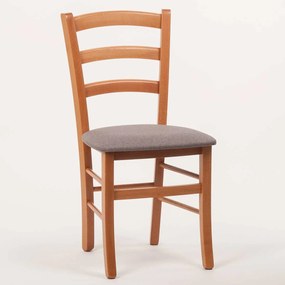 Stima Židle PAYSANE s čalouněným sedákem Odstín: Olše, Látky: LUX šedá 5