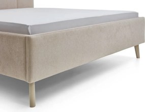 Béžová čalouněná dvoulůžková postel bez roštu 180x200 cm Nova – Meise Möbel