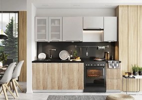 Casarredo - Komfort nábytek Kuchyně ZANZI180/240 dub halifax/světle šedá