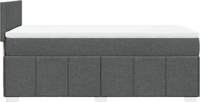 Box spring postel s matrací tmavě šedá 90x190 cm textil 3286917