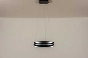 Závěsné černé LED svítidlo nad jídelní stůl Athena Black 40