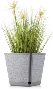 PLASTOVÝ KVĚTINÁČ PILEA TX 24X24 CM ŠEDÁ