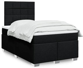 Box spring postel s matrací černá 120x200 cm textil 3290457