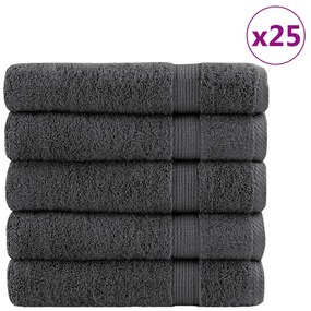 Prémiové ručníky do sprchy SOLUND 25 ks antracitové 70x140 cm 600 g/m² 137163