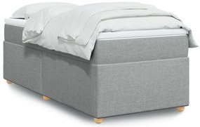 Box spring postel s matrací světle šedá 80 x 200 cm textil 3285331