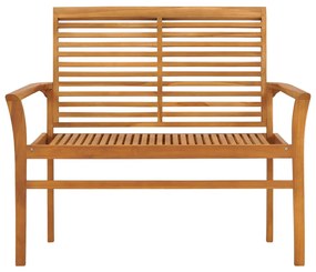 Zahradní lavice s královsky modrou poduškou 112 cm masivní teak,  3062659