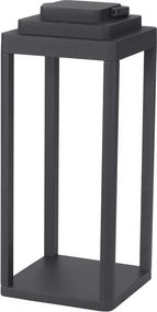 NV 9922350 Venkovní stolní lampa FIGI antracitový hliník LED 2W 3000K 5V DC 108st. IP65 dotykový vypínač / baterie / USB kabel / stmívatelné - NOVA LUCE