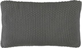 Polštář Nordic Knit z organické bavlny 30 x 60 cm kamenný