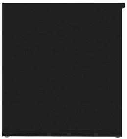 Úložná truhla černá 84 x 42 x 46 cm kompozitní dřevo - Default Title