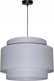 Závěsná stropní lampa Zwis Abażur 35/25 cm E27 Stříbrno-zlatá Bílá Andria