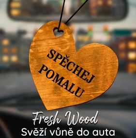 Ahome CZ Dřevěná vůně do auta –  Spěchej pomalu