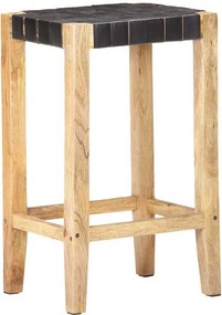 vidaXl Barové stoličky 2 ks černé pravá kůže 75 cm 321835