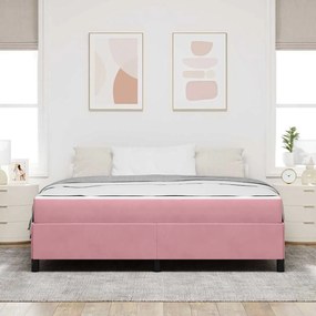 Rám postele Růžová 180 x 200 cm textil 3399083