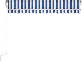Automatická zatahovací markýza 300 x 250 cm modrobílá 3068866