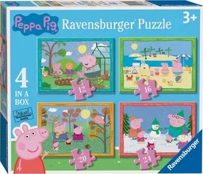 Ravensburger Puzzle Prasátko Peppa: Roční období 4 v 1 / 12, 16, 20, 2