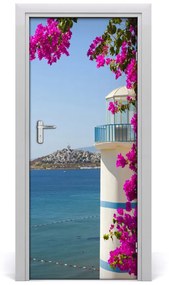 Fototapeta samolepící na dveře mořský maják 75x205 cm