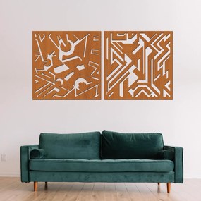 dřevo života Dřevěný panel na zeď LINIE Barevný vzor: Třešeň, Rozměry (cm): 160x80