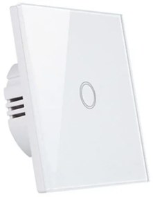 MILIO Dotykový skleněný vypínač MK0001 - bílý