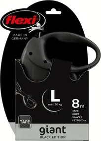 Flexi Giant L Black Edition pásek 8m černé / Vodítko