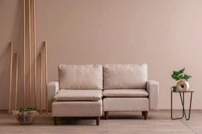 Hanah Home Rohová pohovka LUNGO MINI krémová