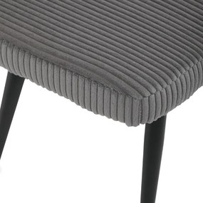 Relaxační křeslo AK-L7285 GREY6, manšestrová látka, šedá (70 x 81) cm
