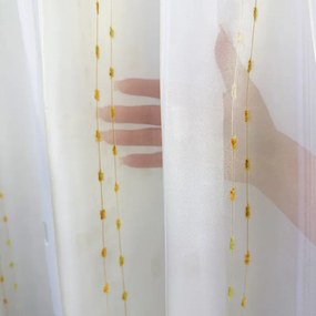 Voálová záclona s olůvkem Champagne kostka metráž Ervi 960-03
