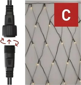 Emos D1DW01 CONNECT / LED světelná síť / 160 LED / 1,5x2 m / IP44 / te