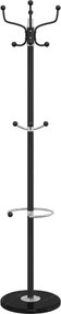 vidaXL Stojan na kabáty s držákem na deštníky 180 cm železo [377101] Barva: Černá