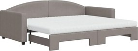 Válenda s přistýlkou a matracemi taupe 90 x 200 cm textil 3197209