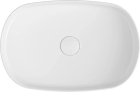 Sapho Sapho, INFINITY OVAL keramické umyvadlo na desku, 55x36 cm, bílá, 10NF65055