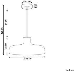 Ratanová závěsná lampa přírodní TAMARIN Beliani