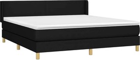 Box spring postel s matrací černá 180x200 cm textil 3130131