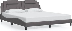 Rám postele Viana bez matrace šedý 180x200 cm umělá kůže 3208113