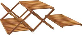 3patrový skládací regál 70 x 31 x 63 cm masivní akáciové dřevo 153328