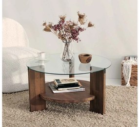 Designový konferenční stolek Quillan 75 cm ořech