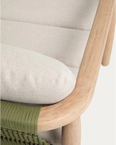 Zelená/béžová čalouněná zahradní pohovka Menfi – Kave Home